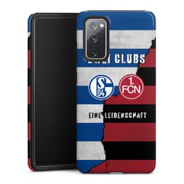 DeinDesign Galaxy S20 FE 5G Handy Panzer Handyh&uuml;lle robuste Outdoor H&uuml;lle Schutzh&uuml;lle gl&auml;nzend 1. Fc N&uuml;rnberg Friendship Fc Schalke 04 Tough Case