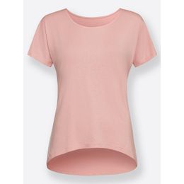 WITT Damen 2-in-1-Shirt mit Ringel-Top, ros&eacute;, Gr&ouml;&szlig;e 38