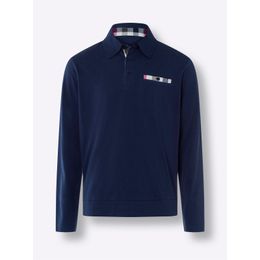 WITT Herren Langarm-Poloshirt, marine, Gr&ouml;&szlig;e 52/54