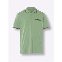 WITT Herren Kurzarm-Poloshirt, mittelblau, Gr&ouml;&szlig;e 60/62