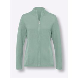 WITT Damen Strickjacke mit Stehkragen, pflegeleicht, kalkmint, Gr&ouml;&szlig;e 56