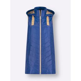 WITT Damen Longweste mit Seitenschlitzen, kn&ouml;pfbar, royalblau, Gr&ouml;&szlig;e 54