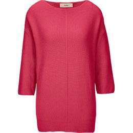Heine Witt Damen Strickpullover mit Effekt-Strick, himbeere, Gr&ouml;&szlig;e 40/42
