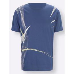 WITT Herren Shirt, pistazie + wei&szlig; + jeansblau, Gr&ouml;&szlig;e 44/46
