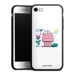 DeinDesign iPhone SE (2020) Handy Premium Silikon H&uuml;lle Handyh&uuml;lle schwarz Case Official Licensed Product Snoopy Dog Silikon Premium Case