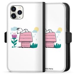 DeinDesign iPhone 11 Pro Handy Klapph&uuml;lle Handyh&uuml;lle aus Kunst Leder schwarz Flip Case Snoopy Dog Official Licensed Product Sideflip mit Lasche