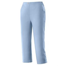 WITT Damen Caprihose aus Polyester, b&uuml;gelfrei, hellblau, Gr&ouml;&szlig;e 38