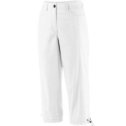 WITT Damen Caprihose mit Gummizug am Beinabschluss, wei&szlig;, Gr&ouml;&szlig;e 50