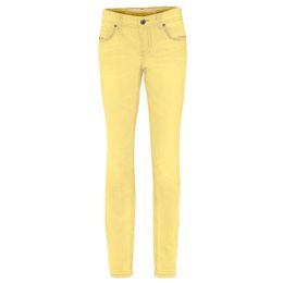 Heine Witt Damen R&ouml;hrenjeans mit Stickerei, zitrone, Gr&ouml;&szlig;e 24