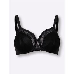 Triumph Damen Minimizer-BH mit B&uuml;gel mit Spitze, schwarz, Gr&ouml;&szlig;e 75F