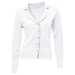 Heine Witt Damen Feinstrickjacke mit Reverskragen, wei&szlig;, Gr&ouml;&szlig;e 36