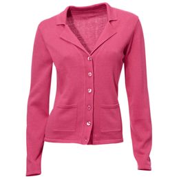 Heine Witt Damen Feinstrickjacke mit Reverskragen, pink, Gr&ouml;&szlig;e 50