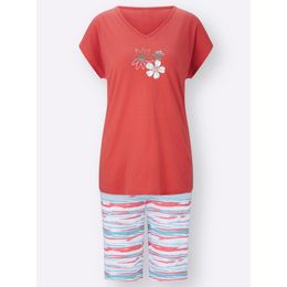 WITT Damen Shorty in Single Jersey-Qualit&auml;t, koralle-ecru, Gr&ouml;&szlig;e 44/46