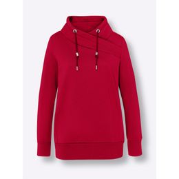 Heine Witt Damen Sweatshirt mit w&auml;rmender Innenseite, rot, Gr&ouml;&szlig;e 44