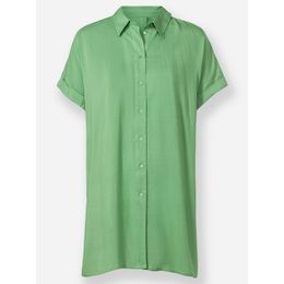 WITT Damen Longbluse mit hohen Seitenschlitzen, apfel, Gr&ouml;&szlig;e 40