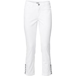 Heine Witt Damen 7/8-Hose vertiefte Leibh&ouml;he, wei&szlig;, Gr&ouml;&szlig;e 40