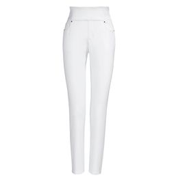 WITT Damen 5-Pocket-Hose mit hohem Bund, wei&szlig;, Gr&ouml;&szlig;e 20