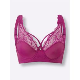 w&auml;schepur w&auml;schepur Damen Entlastungs-BH mit B&uuml;gel mit transparenter Spitze, magenta, Gr&ouml;&szlig;e 105E