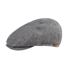 Leinen-Schieberm&uuml;tze, 55 cm - Grau, aus Leinen