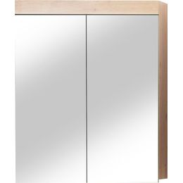 Spiegelschrank Inosign "Avena" Schränke Gr. B/H/T: 60 cm x 77 cm x 17 cm, ohne Beleuchtung, 2 St., braun (asteichefarben) Badezimmerschrank wahlweise mit LED-Beleuchtung - (BTH) 601766 cm