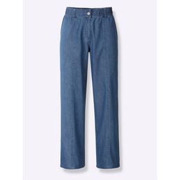 7/8-Jeans Casual Looks Gr. 42, Normalgrößen, blau (blue-stone-washed) Damen Jeans