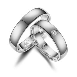 Partnerring MARRYA "Titan Ringe Trauringe Eheringe Partnerringe" Fingerringe Gr. 48, Titan, silberfarben (herren ring - silber) Damen