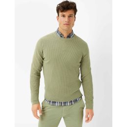 Rundhalspullover Brax "Style RICK" Gr. L (52), grün Herren Pullover