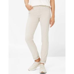 5-Pocket-Hose Brax "Style SHAKIRA", Damen, Gr. 46, Normalgrößen, beige, 72% Lyocell, 18% Baumwolle, 8% Elastomultiester, 2% Elasthan, Hosen