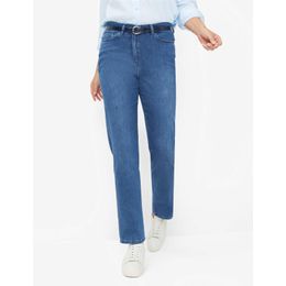 5-Pocket-Jeans RAPHAELA BY Brax "Style PATTI STRAIGHT" Gr. 48K (24), Kurzgrößen, blau, Damen, 82% Baumwolle, 12% Lyocell, 5% Elastomultiester, 1% Elasthan, Jeans