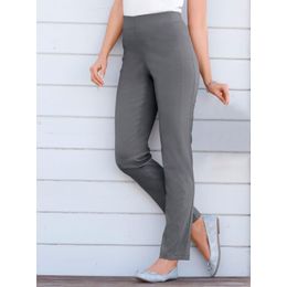 Dehnbund-Hose Stehmann Gr. 245, Extrakurzgrößen, grau (grafit) Damen Hosen