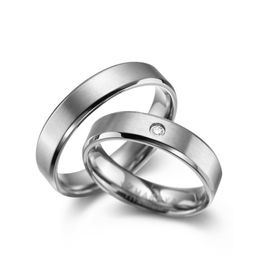 Partnerring MARRYA "Titan Ringe Trauringe Eheringe Partnerringe" Fingerringe Gr. 60, Titan, silberfarben (damen ring, silber) Damen