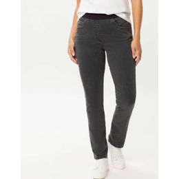 Bequeme Jeans RAPHAELA BY Brax "Style PAMINA FUN" Gr. 40K (20), Kurzgrößen, grau (dunkelgrau) Damen Jeans