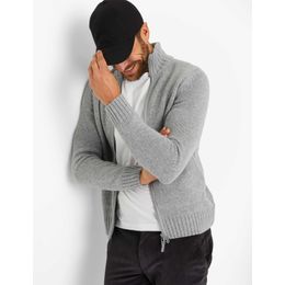 Strickjacke Brax "Style JAKE" Gr. L, silberfarben Herren Strickjacken