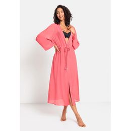 Lascana Strandkleid orange Gr. 32/34 für Damen. Mit amerikanischer Ausschnitt. Figurumspielend. Nachhaltig.