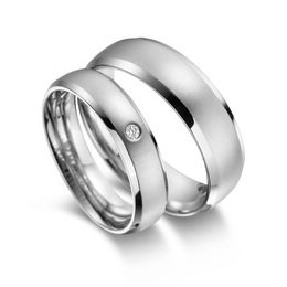 Partnerring MARRYA "Edelstahl Ringe Trauringe Eheringe Partnerringe" Fingerringe Gr. 48, Edelstahl, silberfarben (damen ring, silber) Damen