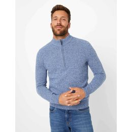 Strickpullover Brax "Style STEFFEN" Gr. L (52), blau (stahlblau) Herren Pullover