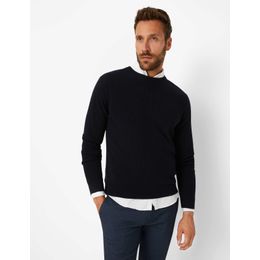 Rundhalspullover Brax "Style RICK" Gr. L (52), blau (dunkelblau) Herren Pullover