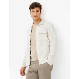 Sweatjacke Brax "Style SANTIAGO" Gr. L (52), beige (dunkelbeige) Herren Sweatjacken