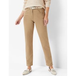 5-Pocket-Hose RAPHAELA BY Brax "Style CAREN NEW" Gr. 42K (21), Kurzgrößen, braun (camelfarben) Damen Hosen