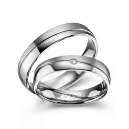 Partnerring MARRYA "Titan Ringe Trauringe Eheringe Partnerringe" Fingerringe Gr. 48, Titan, silberfarben (damen ring - silber) Damen