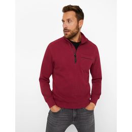 Strickpullover Brax "Style SAVIO" Gr. 4XL, rot (dunkelrot) Herren Pullover