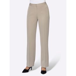 Bügelfaltenhose Lady Gr. 36, Normalgrößen, beige (sesam) Damen Hosen