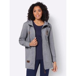 Shirtjacke Casual Looks "Shirtjacke" Gr. 38, grau (grau-meliert) Damen Shirts