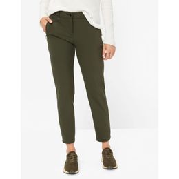 Caprihose Brax "Style MARON S" Gr. 34K (17), Kurzgrößen, grün (khaki) Damen Hosen