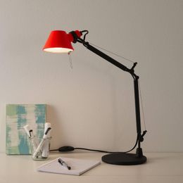 Artemide Tolomeo Micro Bicolor Tisch black/coral