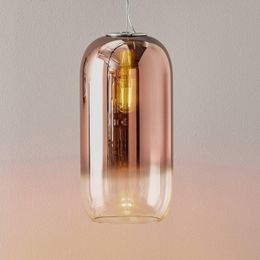 Artemide Gople Glas-Pendelleuchte, kupfer/silber