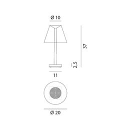 Rotaliana Dina T1 LED-Tischleuchte weiß/schwarz