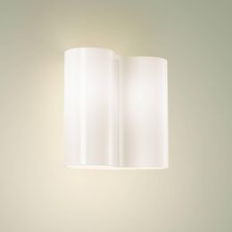 Foscarini Double Wandleuchte aus Glas, weiß