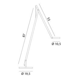 Rotaliana String F1 DTW Stehlampe schwarz, silber