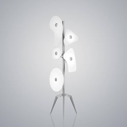 Foscarini Orbital Stehlampe mit Glaselementen weiß